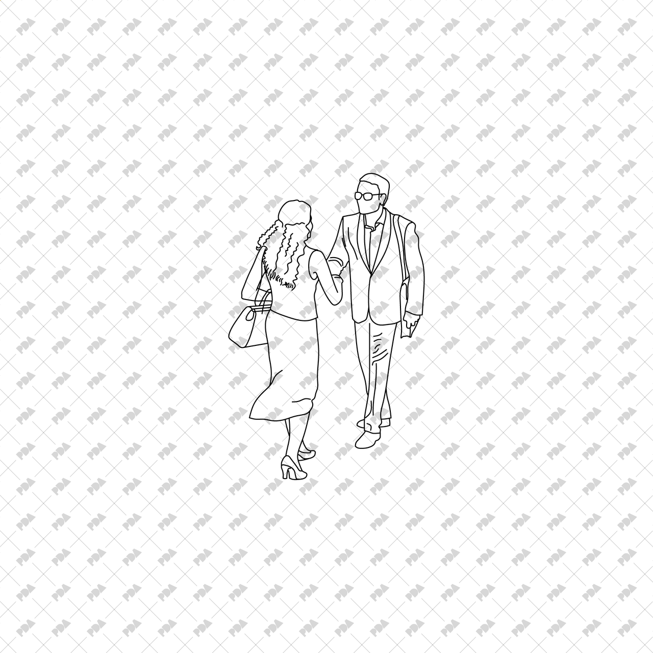 CAD, Vector Isometric People Set