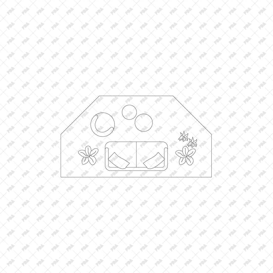 CAD, Vector, PNG Balcony Layouts in Top View