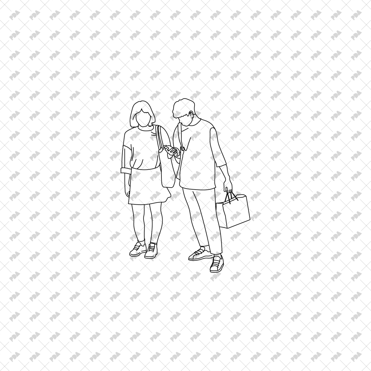 CAD, Vector Isometric People Set