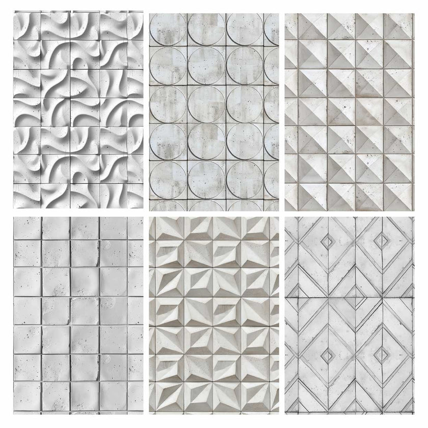 Illustrator Pattern - Realistic Concrete Tiles Textures