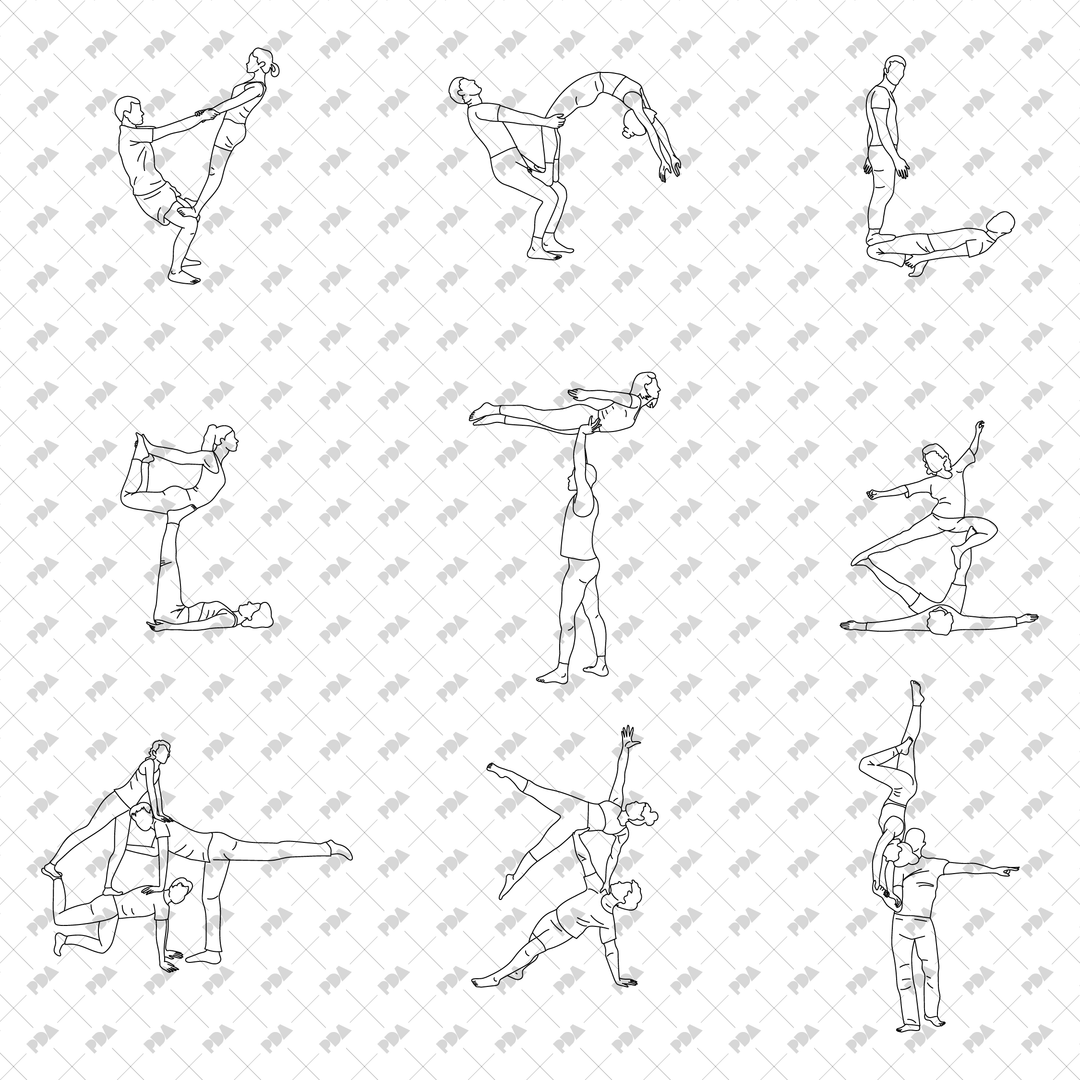 CAD, Vector Acrobalance and Acrobatics Characters | Post Digital ...