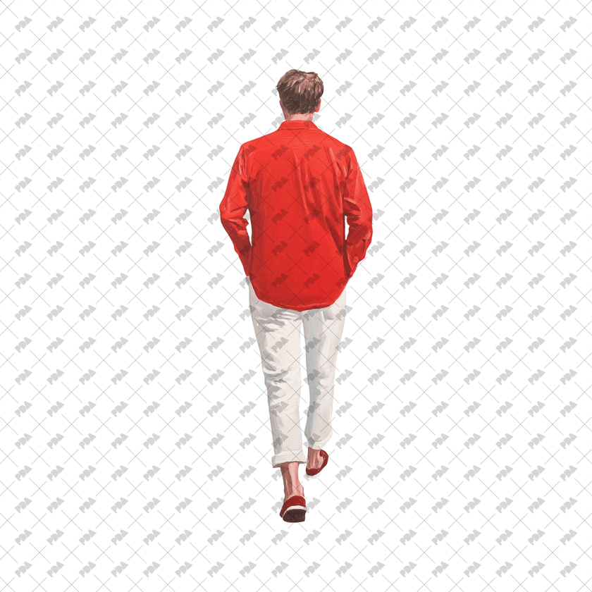 PNG Cutout Summer Characters in Back View