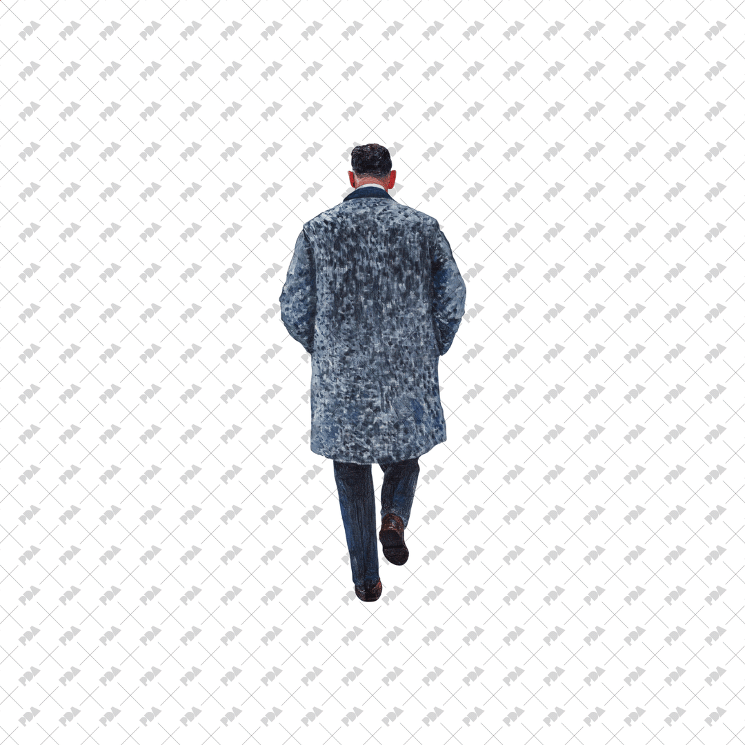 PNG Cutout Winter Characters in Back View