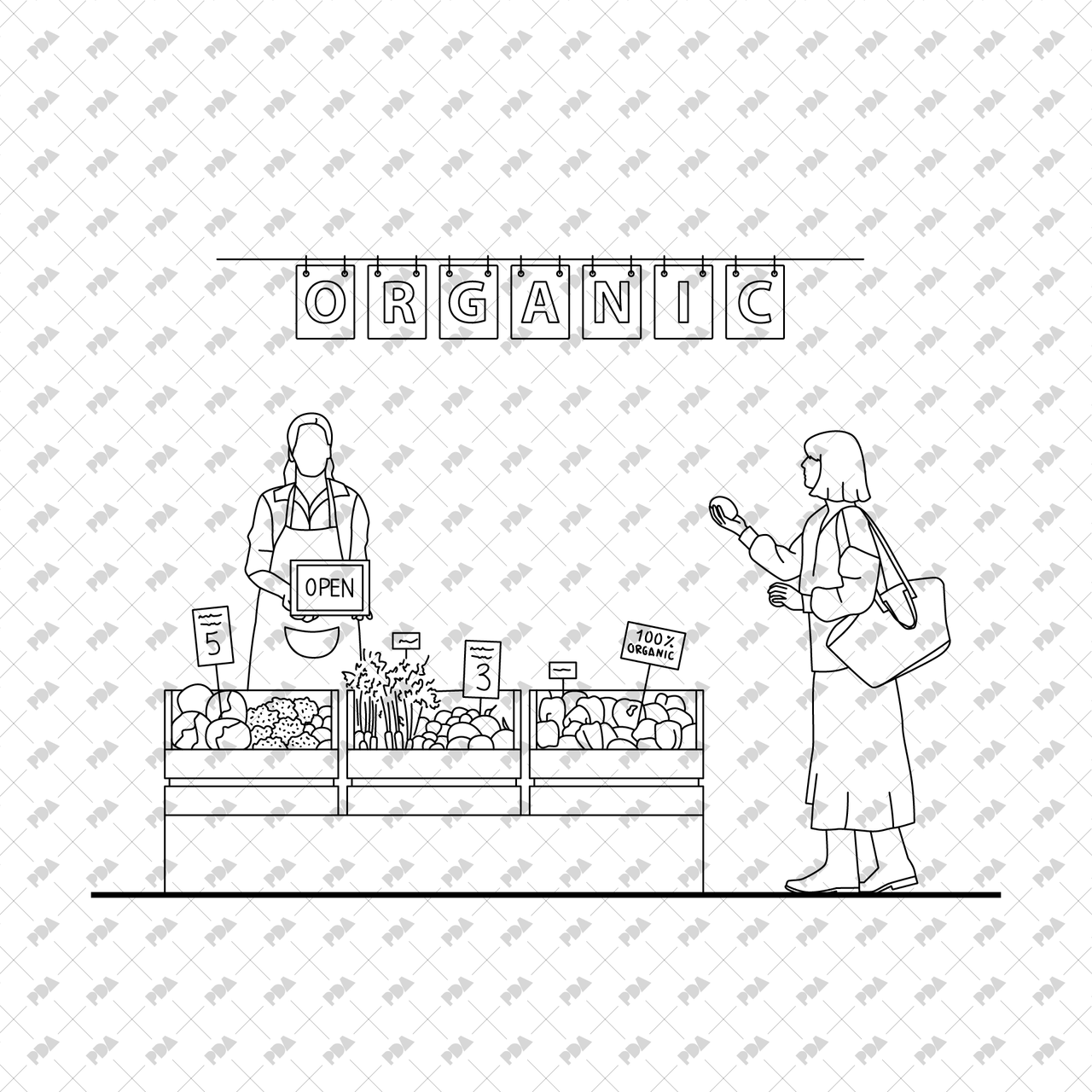 CAD, Vector All You Need for a Farmers' Market Design – Post Digital ...