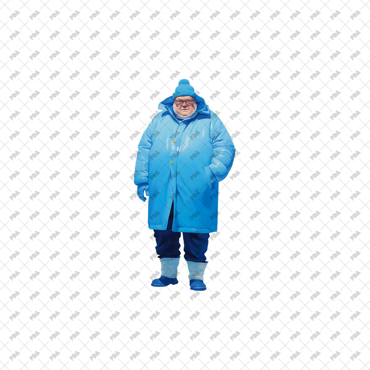 PNG Cutout Post Digital Collage Winter Characters