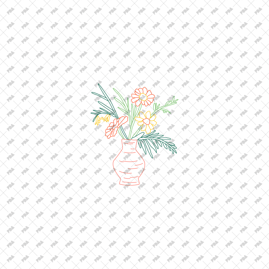 CAD, Vector Vases with Flowers
