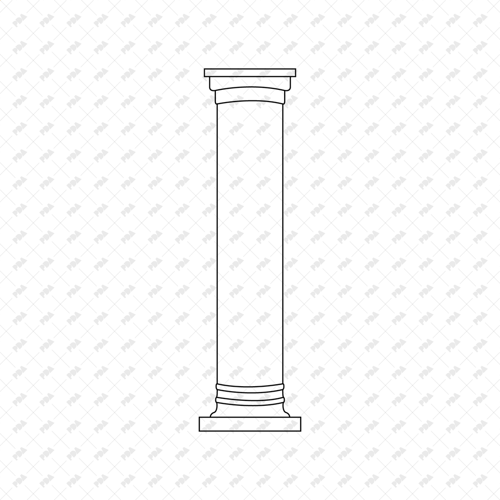 CAD, Vector Modern Columns Set