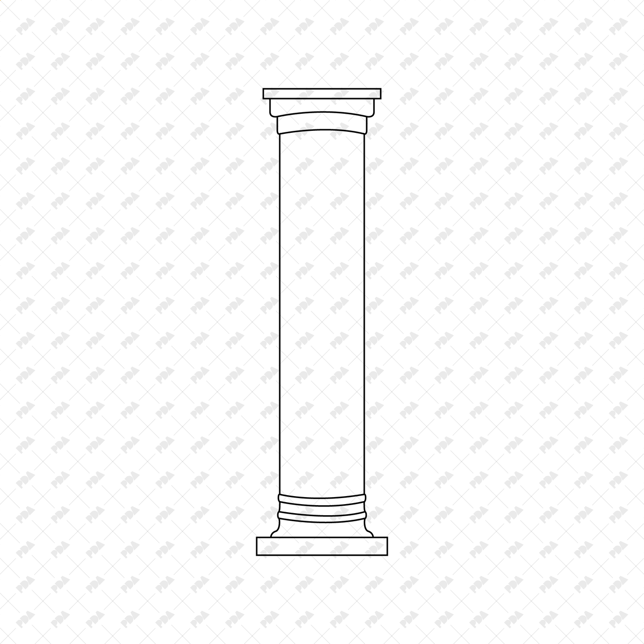 CAD, Vector Modern Columns Set