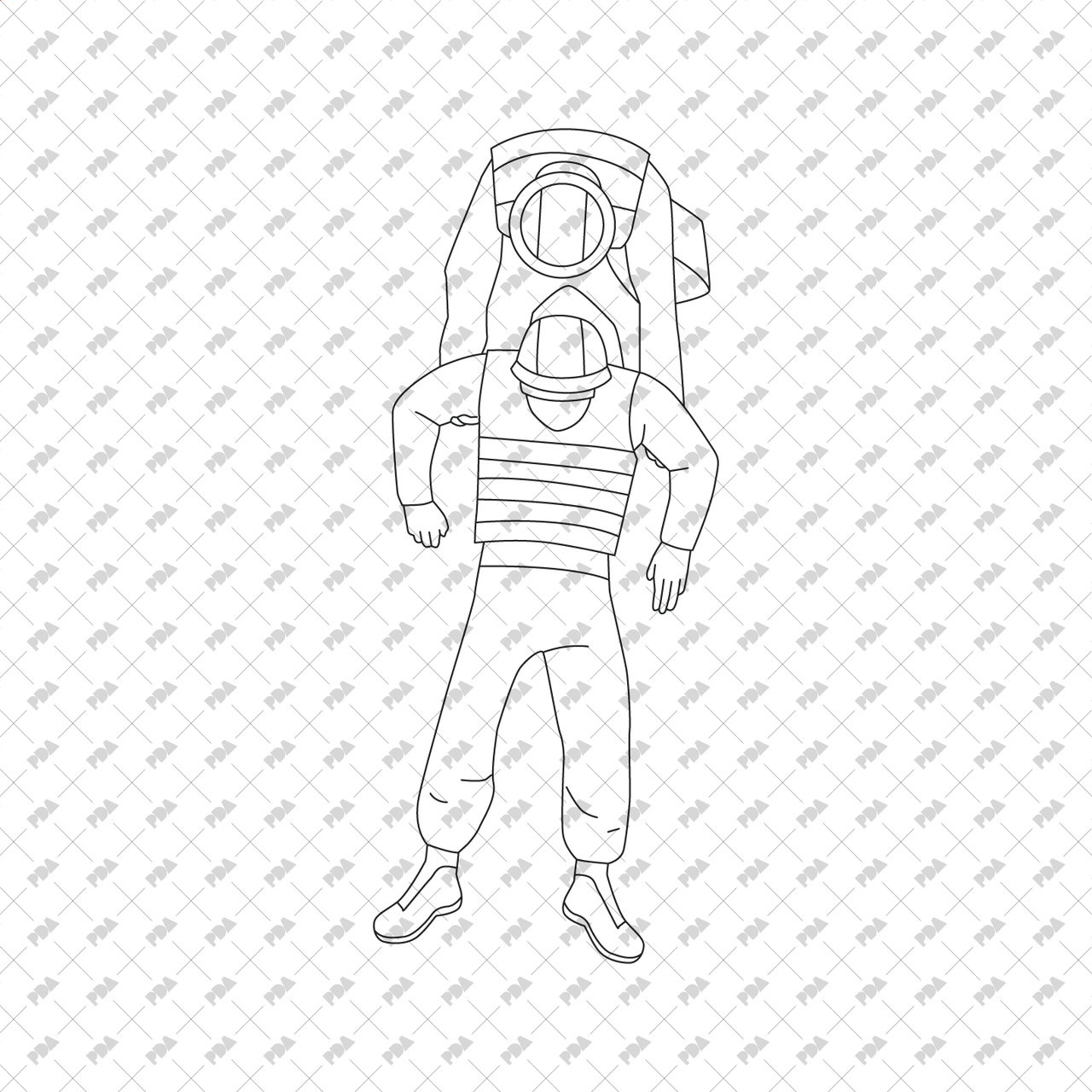 CAD, Vector Defense Personnel in Top View