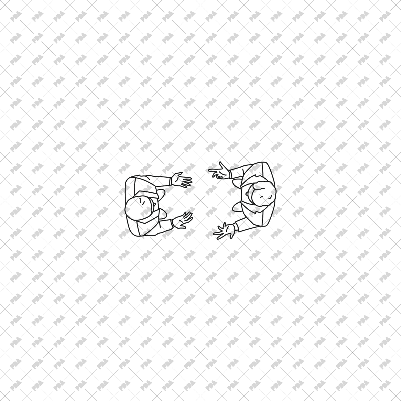 CAD, Vector Businessmen at the Office in Top View | Post Digital ...