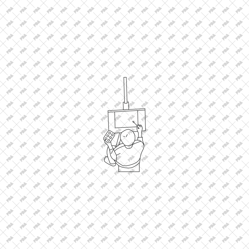 CAD, Vector Artists, Performers and Musicians in Top View