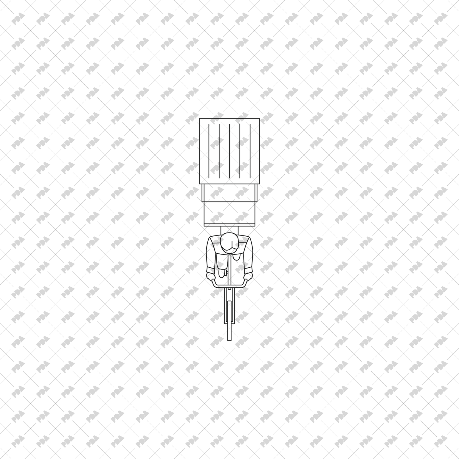 CAD, Vector Taxi, TukTuk, Rickshaw Drivers in Top View