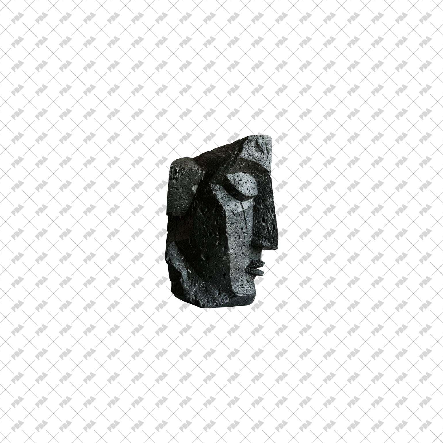 PNG Contemporary Basalt Lava Stone Sculptures Set | Post Digital ...