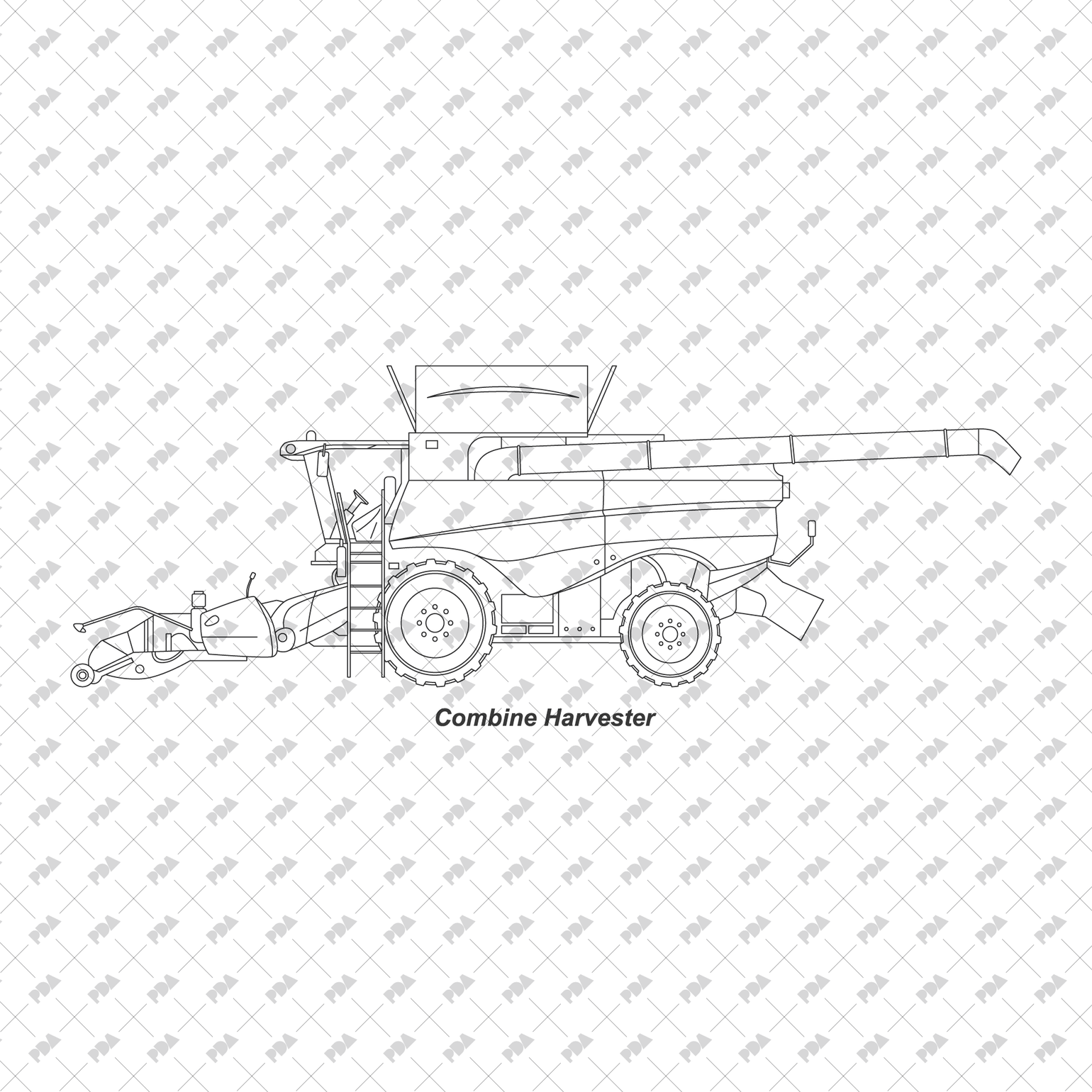 CAD Vector Farm Vehicles for Agricultural Drawings