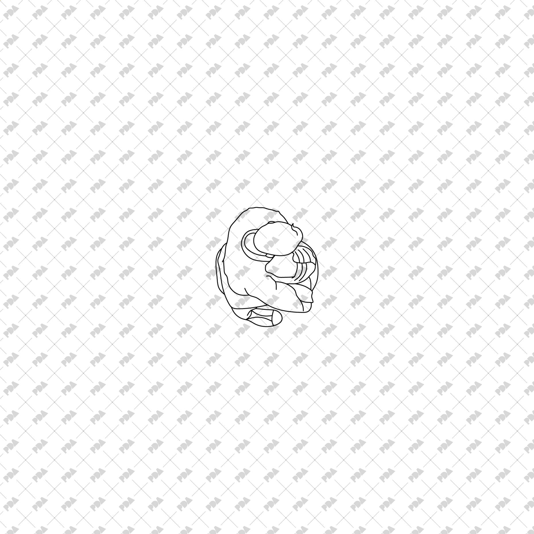 CAD, Vector Daily Life People Set (Top and side view)