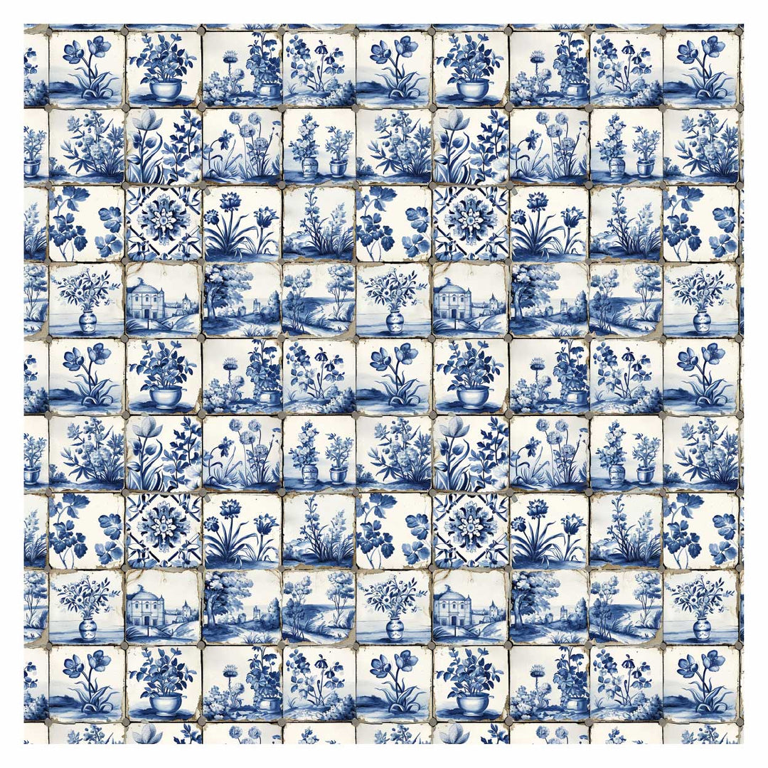 Illustrator Pattern Library - Delft Tiles Textures | Post Digital ...