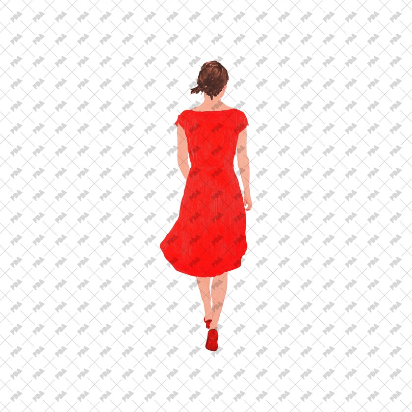 PNG Cutout Summer Characters in Back View