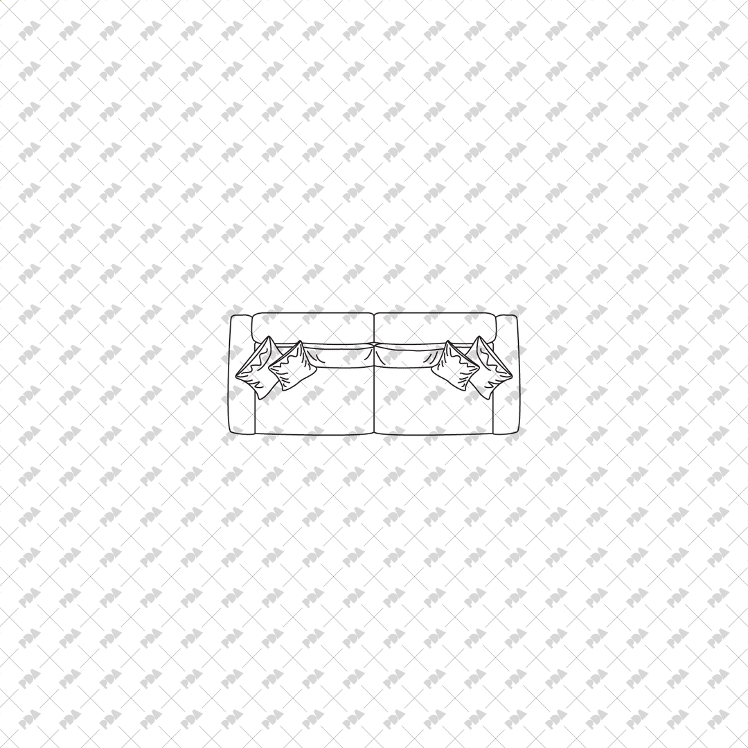 CAD, Vector, PNG Sofas in Top View