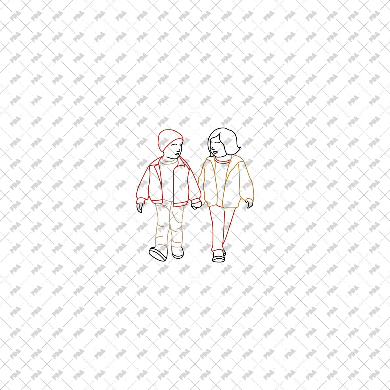 CAD, Vector Kids in B/W and Color