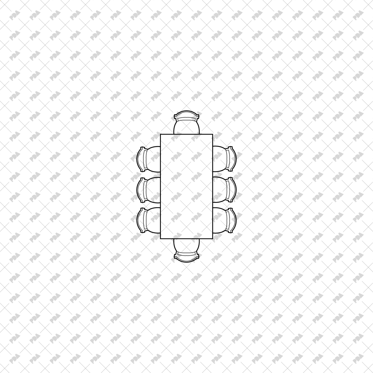CAD, Vector, PNG Tables, Desks and Chairs in Top View