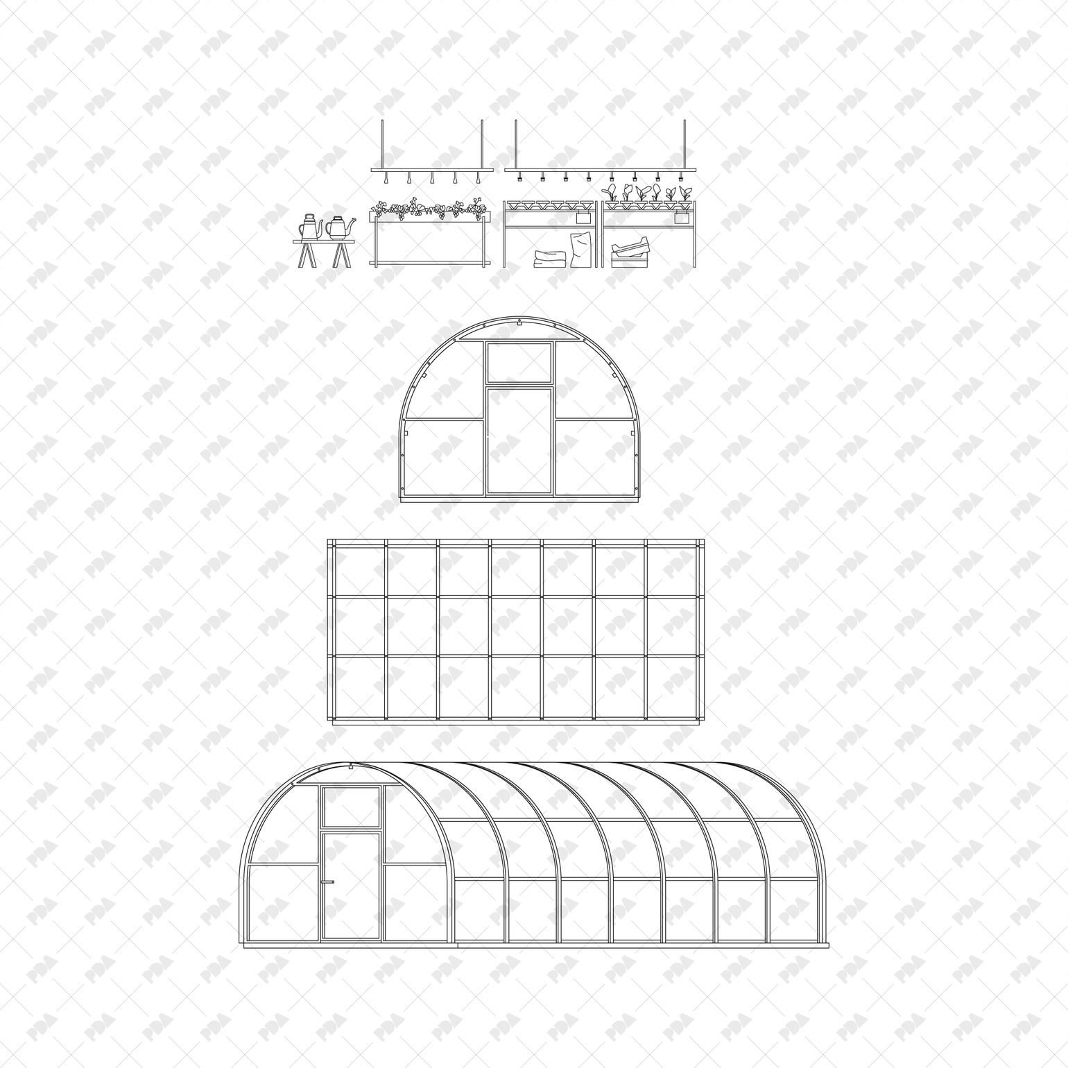 CAD, Vector Greenhouse Essentials Set