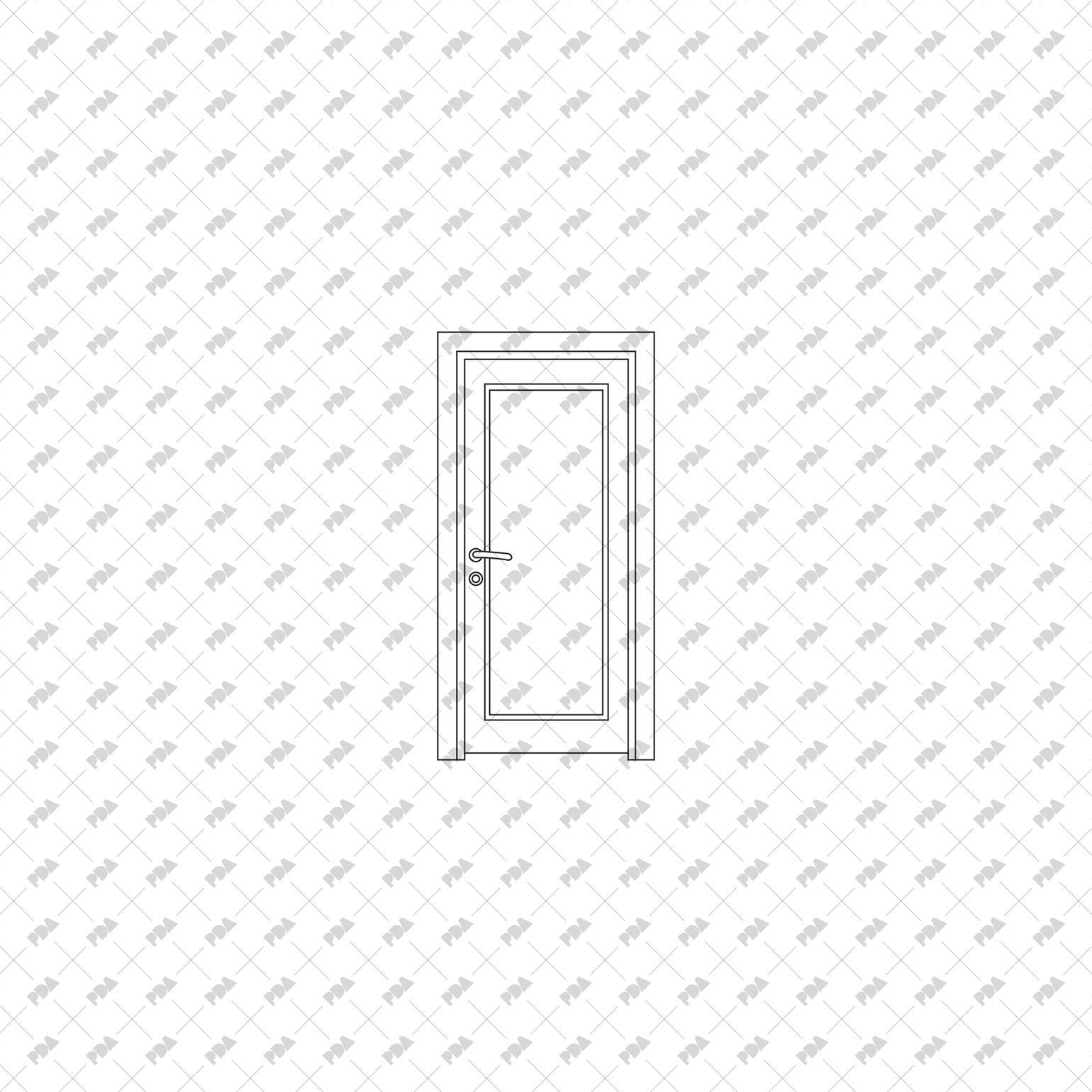 CAD Vector Doors Set for Architectural Drawings