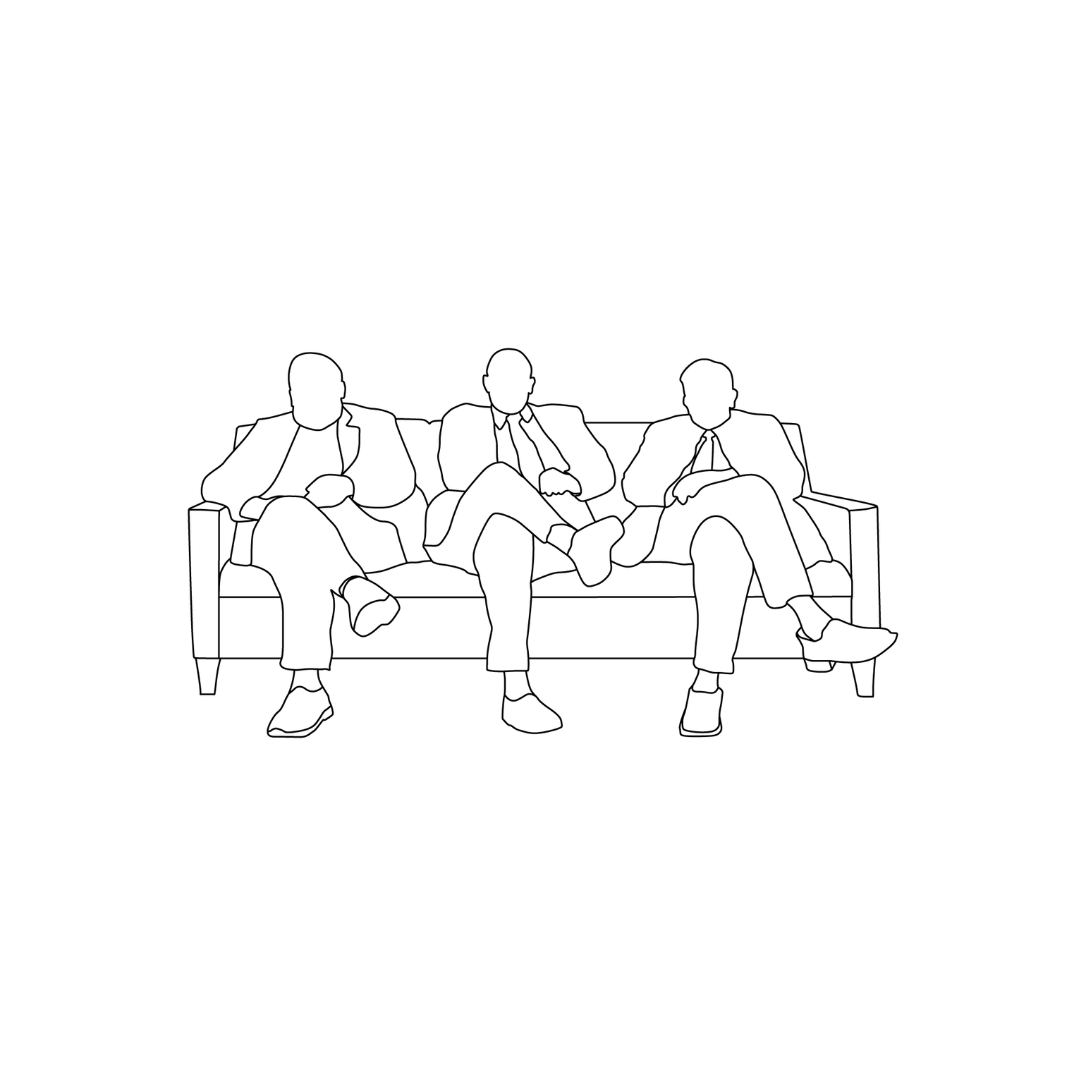 Vector Characters on Sofa Set | Post Digital Architecture