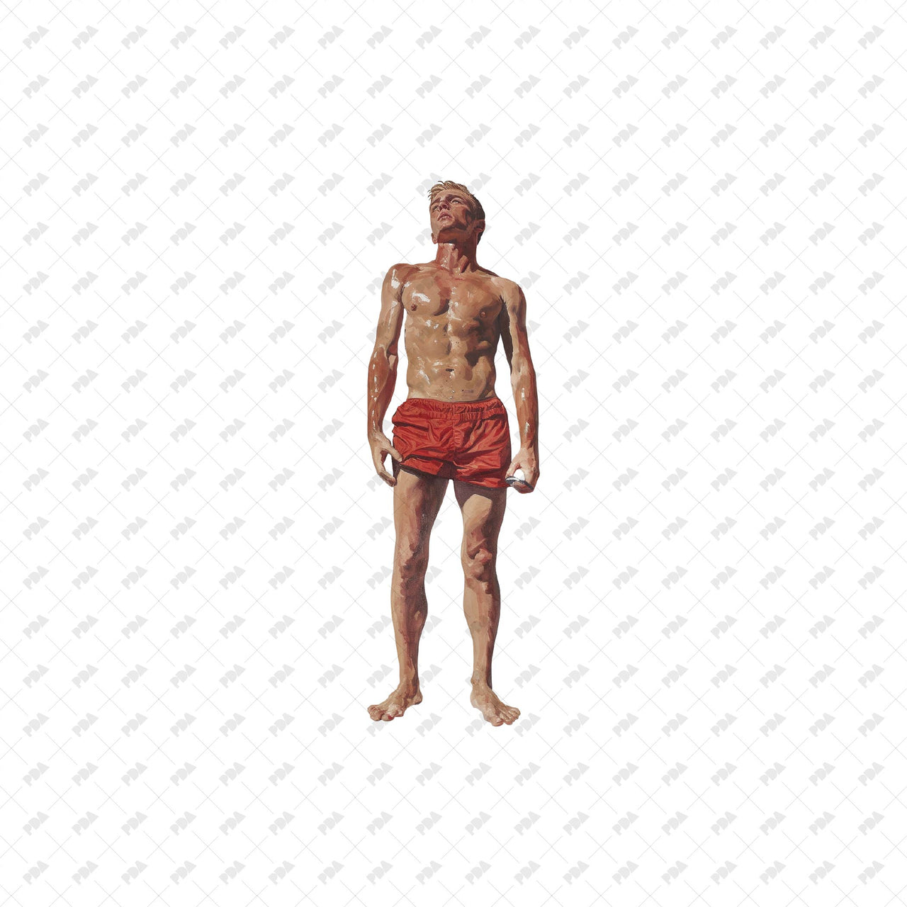 PNG Cutout Post Digital Collage Swimmers and Bathers Set