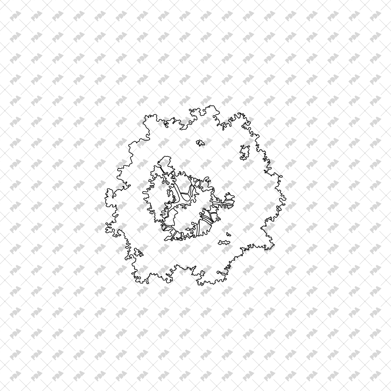 CAD, Vector Trees Set (Top and Side View)