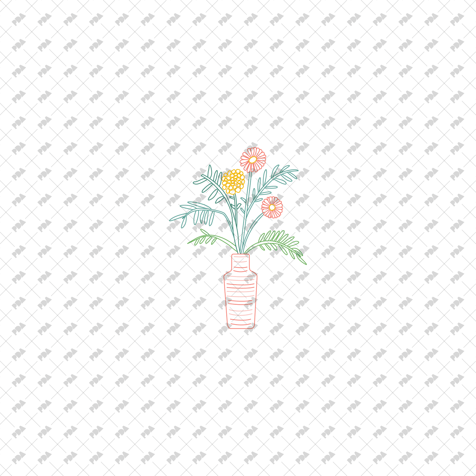 CAD, Vector Vases with Flowers | Post Digital Architecture