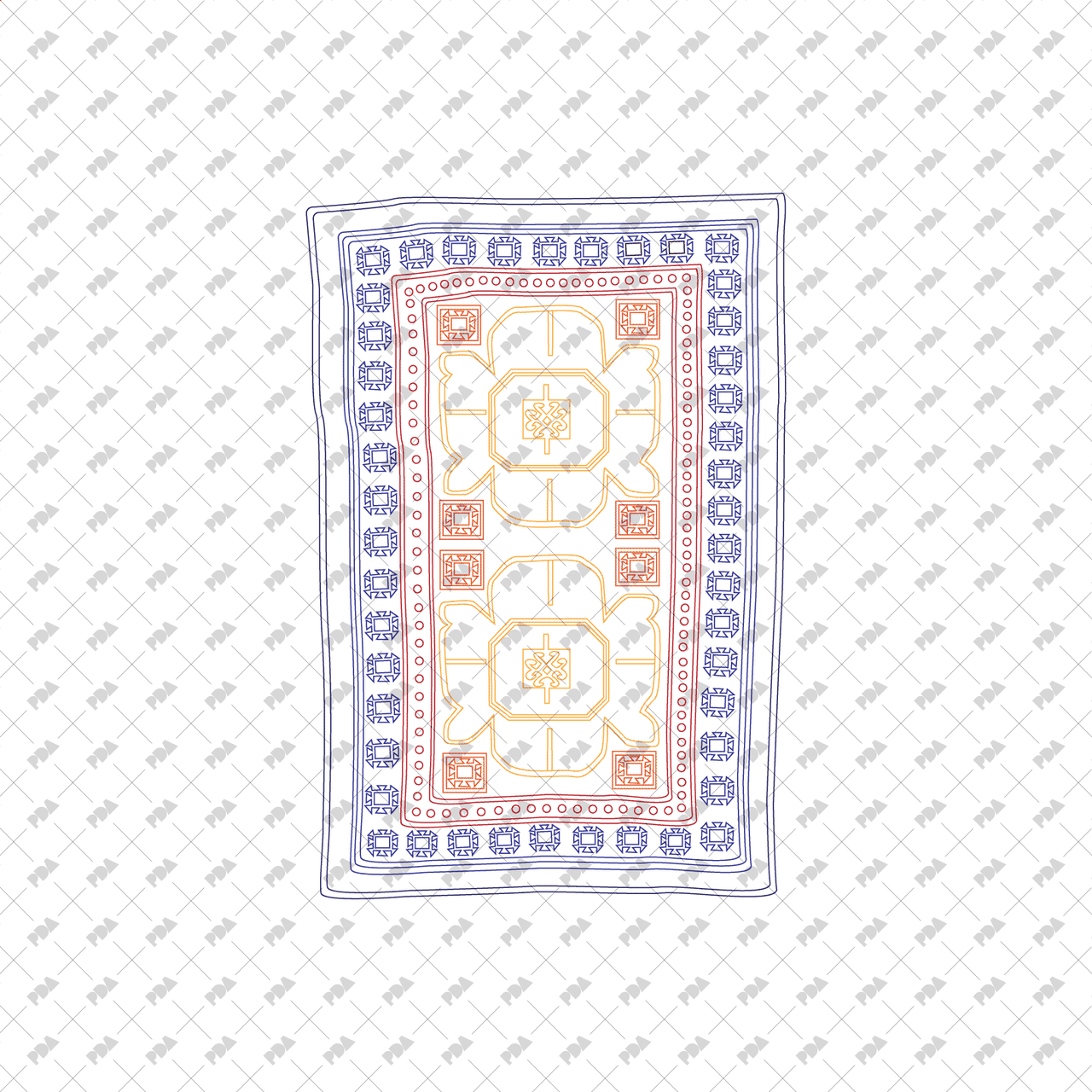 CAD, Vector, PNG Carpets and Rugs in Color and B/W