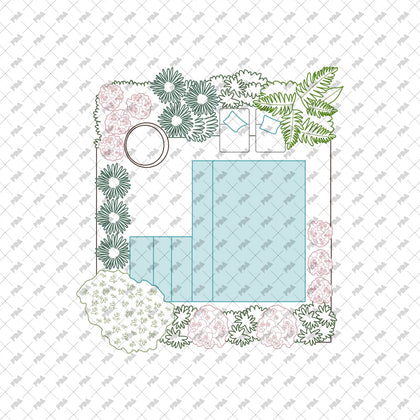 CAD, Vector, PNG Swimming Pools in Top View in Color and B/W