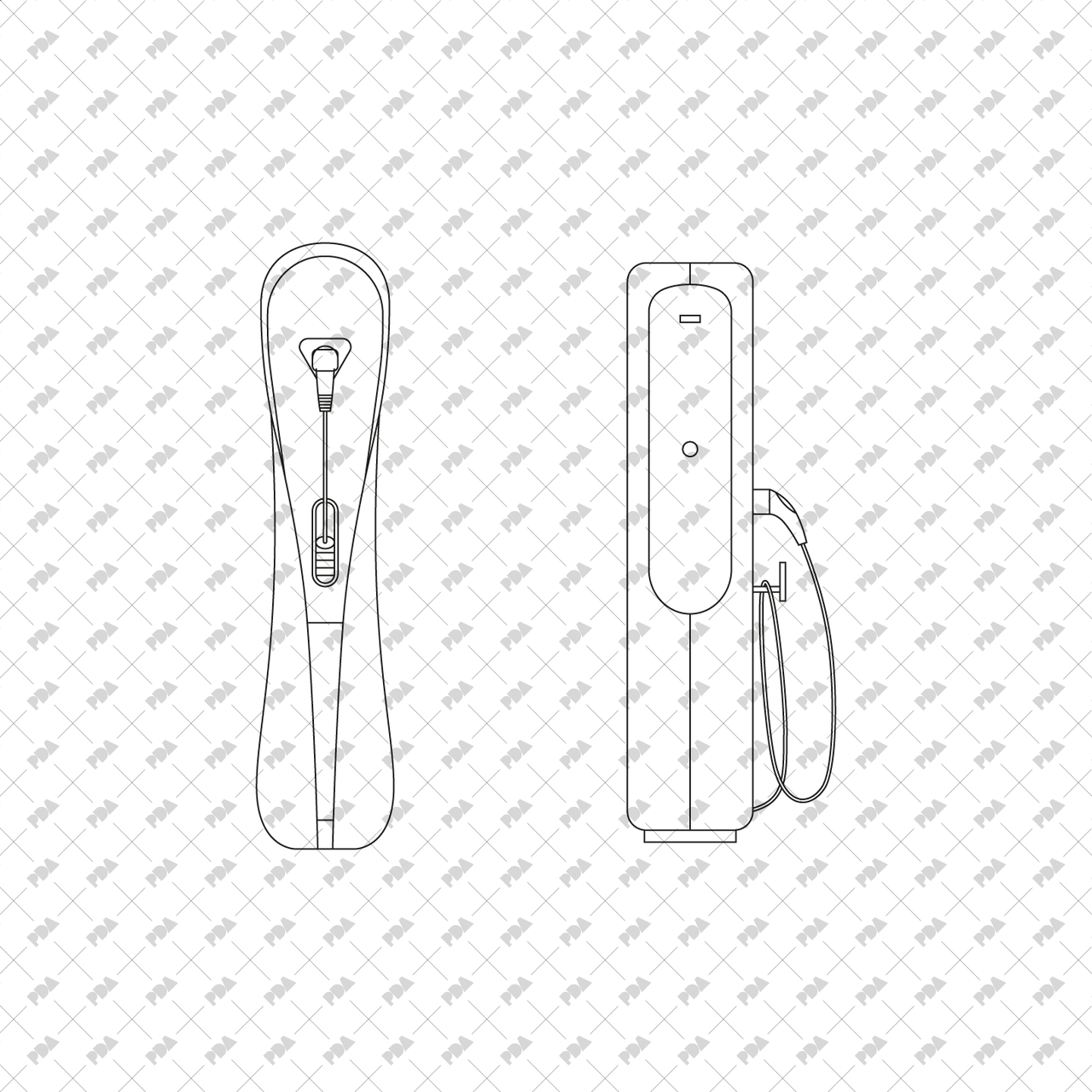CAD, Vector Electric Vehicle Charging Stations – Post Digital Architecture