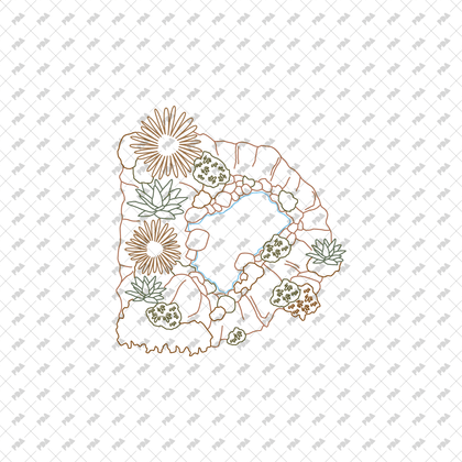 CAD, Vector, PNG Pond Landscapes in Top View