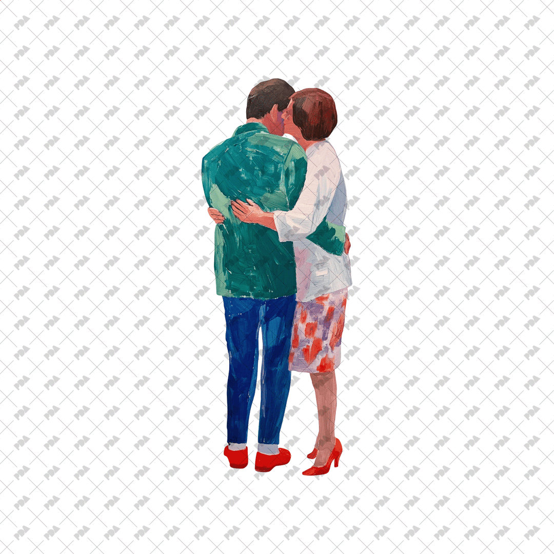 PNG Cutout Couples in Love - Kissing and Hugging