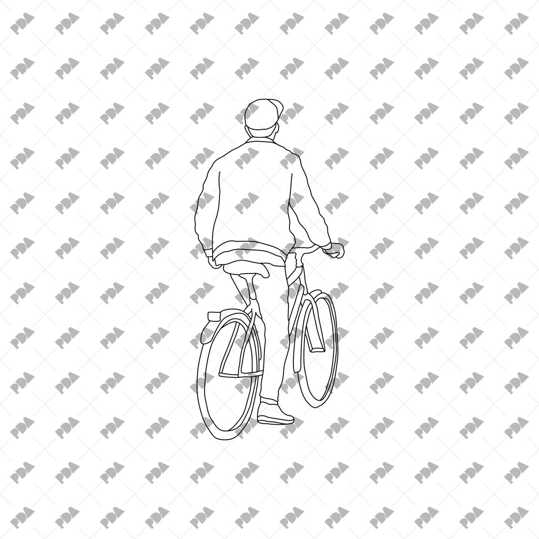 CAD, Vector People in Back View