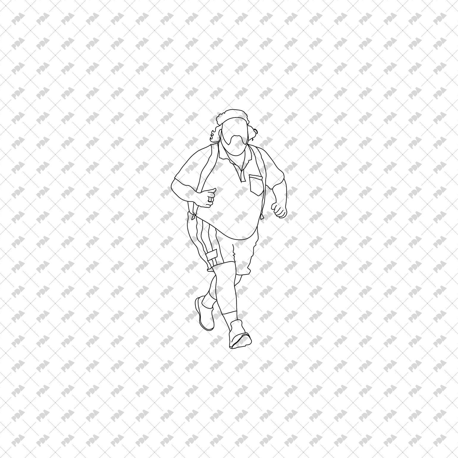 CAD Vector Running & Jogging Characters for Drawings