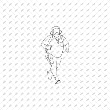 CAD Vector Running & Jogging Characters for Drawings