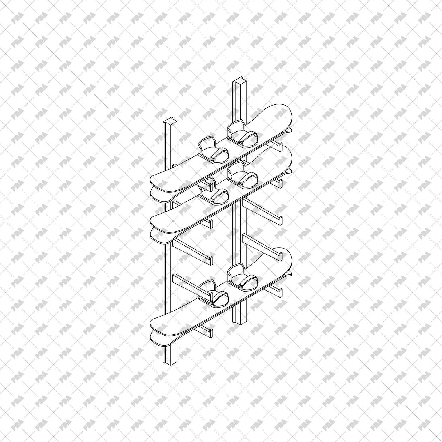 CAD, Vector Isometric Sport's Equipment