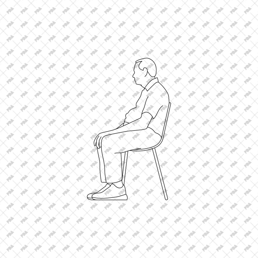 CAD, Vector Men Sitting | Post Digital Architecture