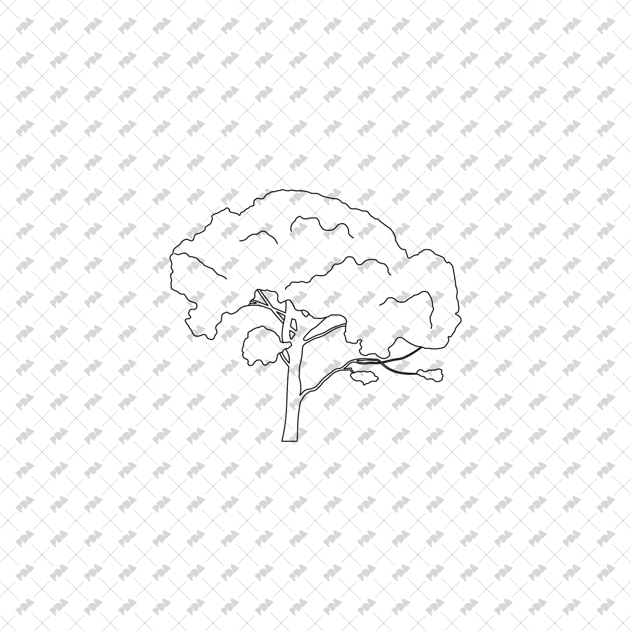 CAD, Vector Trees Set (Top and Side View)