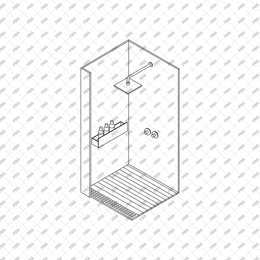 CAD, Vector Isometric Bathroom Set