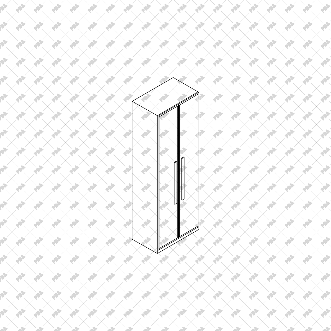 CAD, Vector Isometric Wardrobe Set