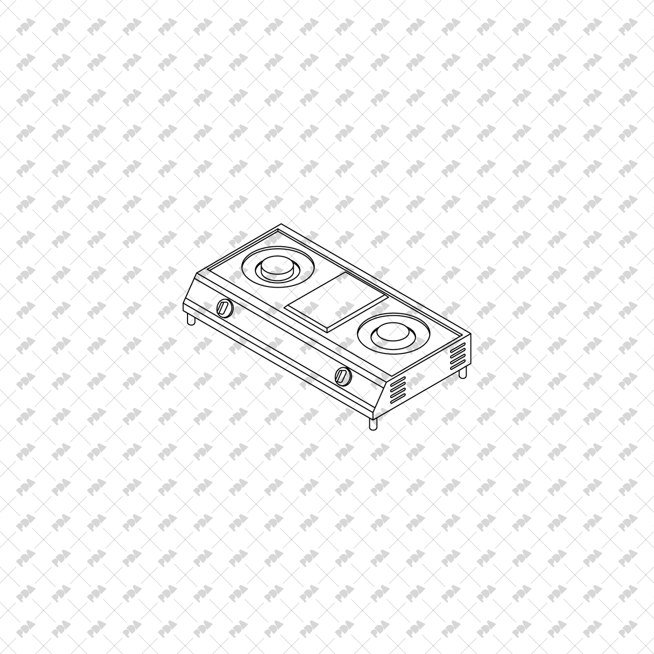 CAD, Vector Isometric Kitchen Appliances Set