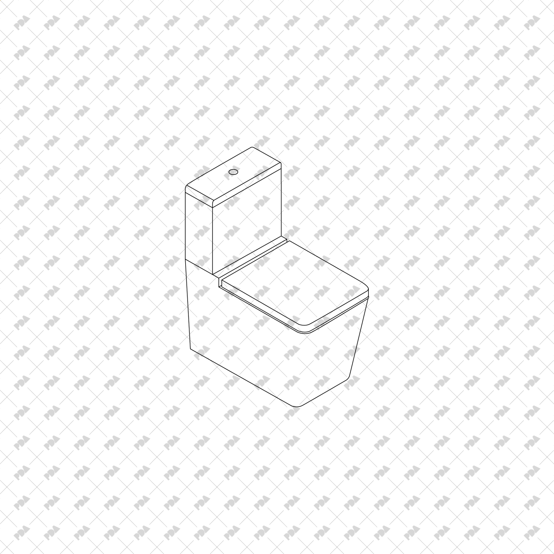 CAD, Vector Isometric Toilet Set