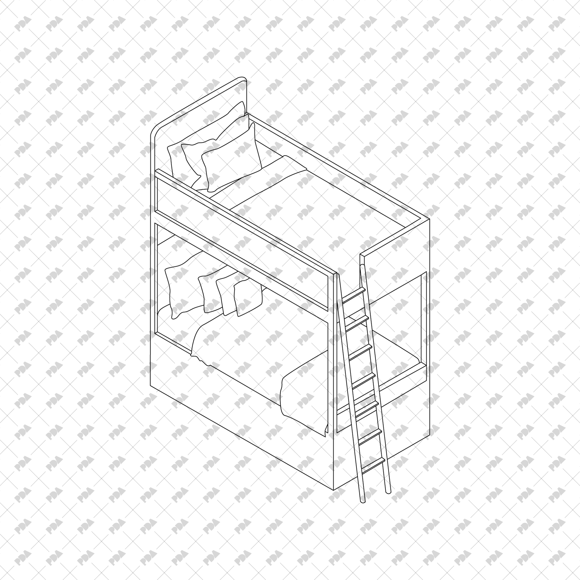 CAD, Vector Isometric Kids' Room Set