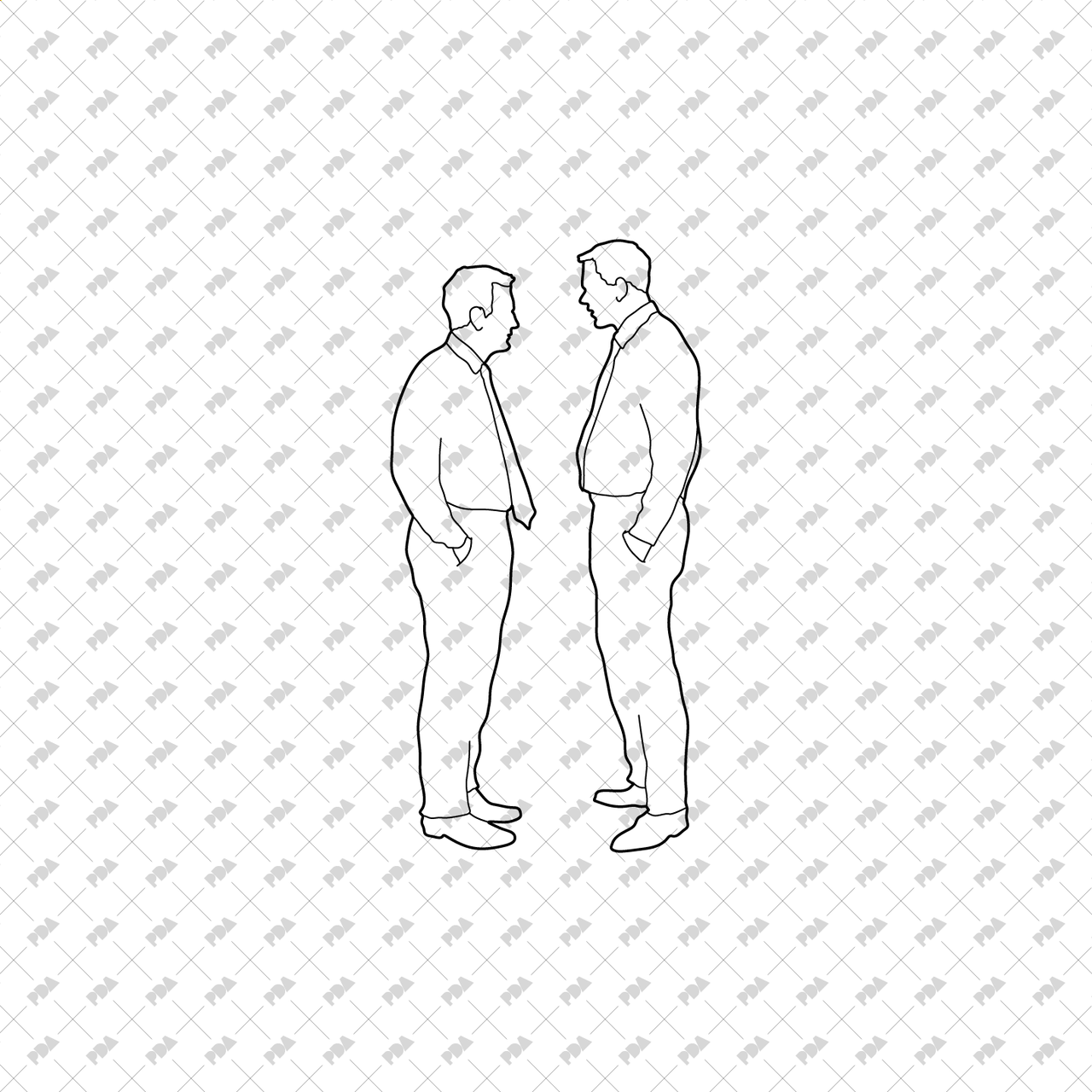 CAD, Vector People Having a Conversation