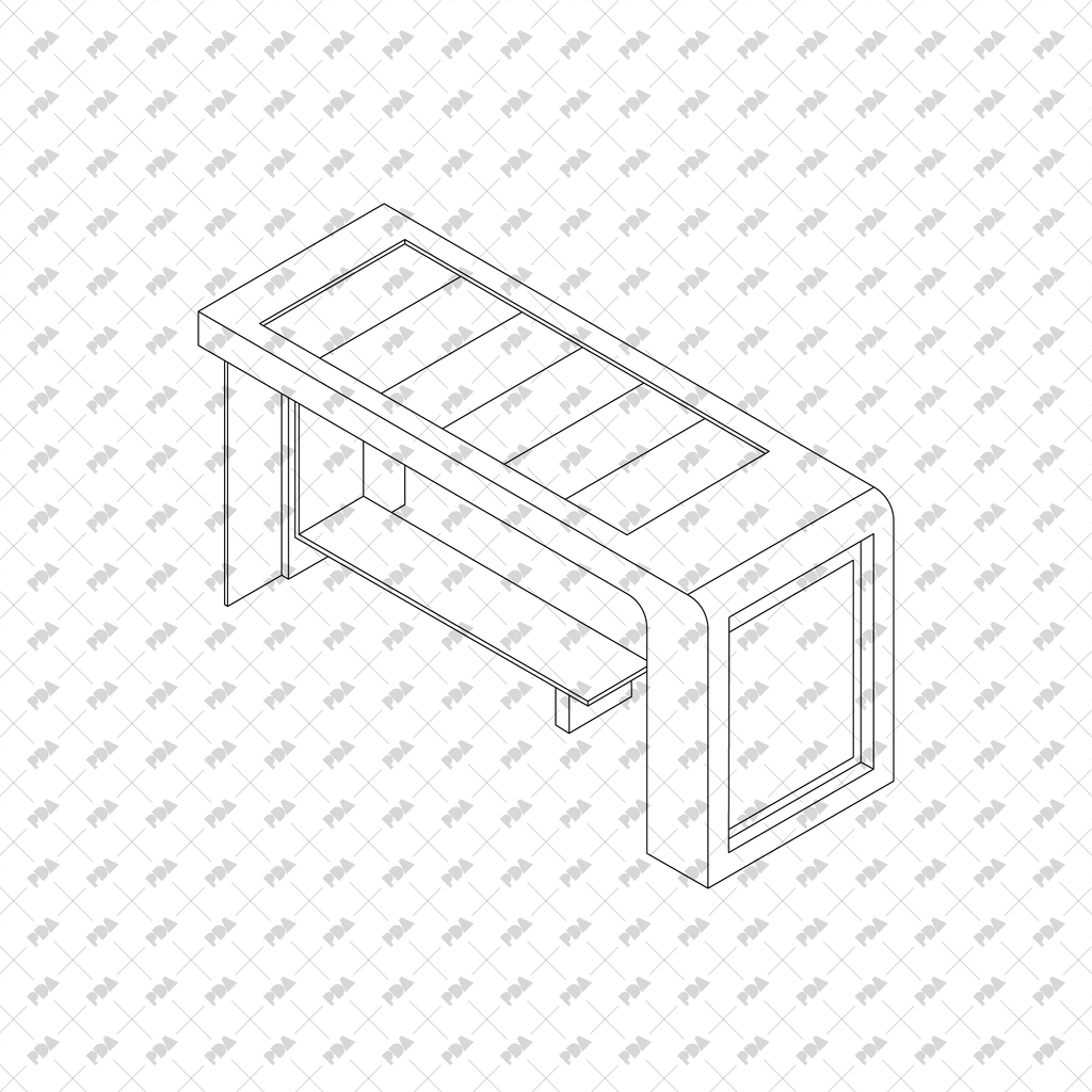 CAD, Vector Isometric Urban Furniture