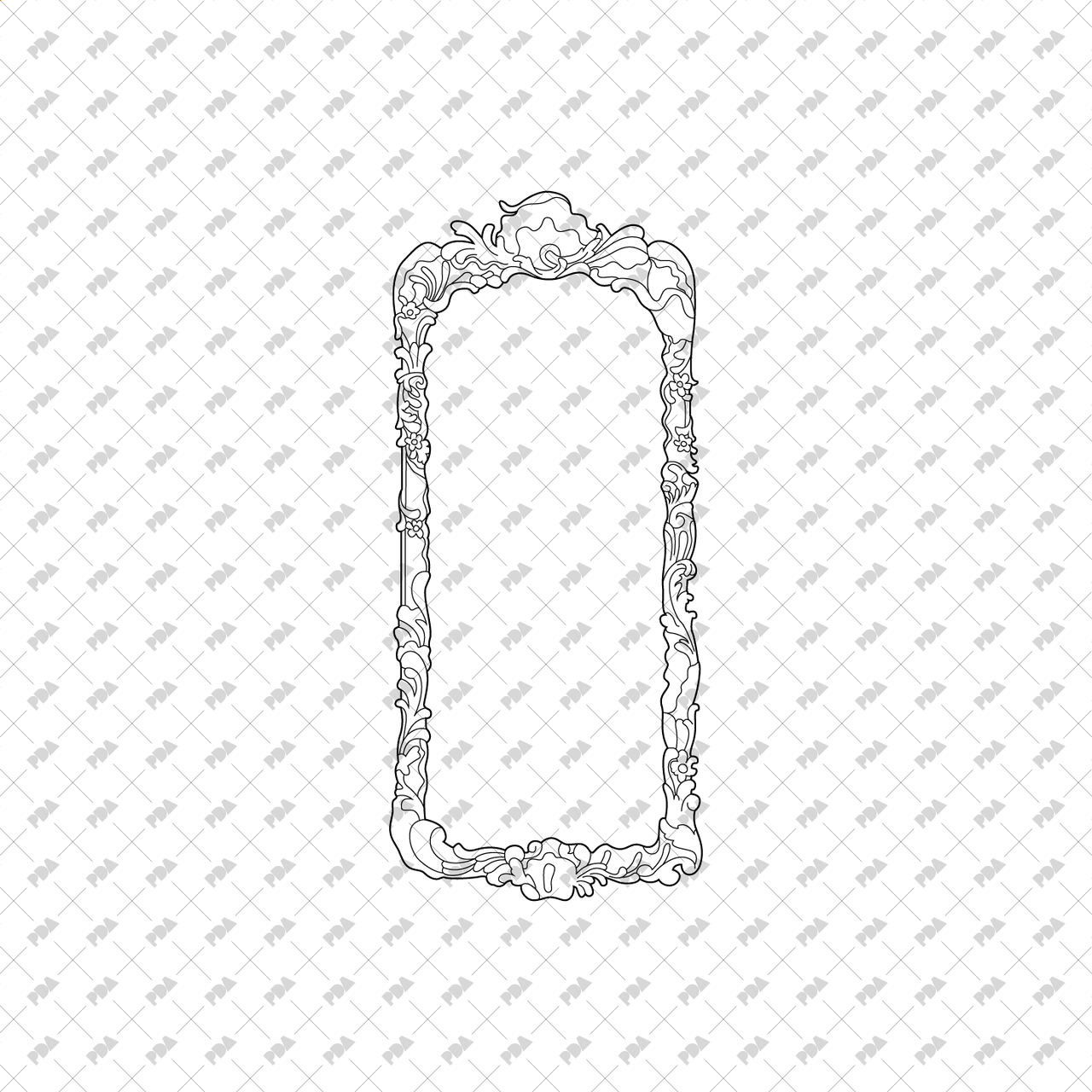 CAD & Vector Mirror Illustrations: Line-Art Collection
