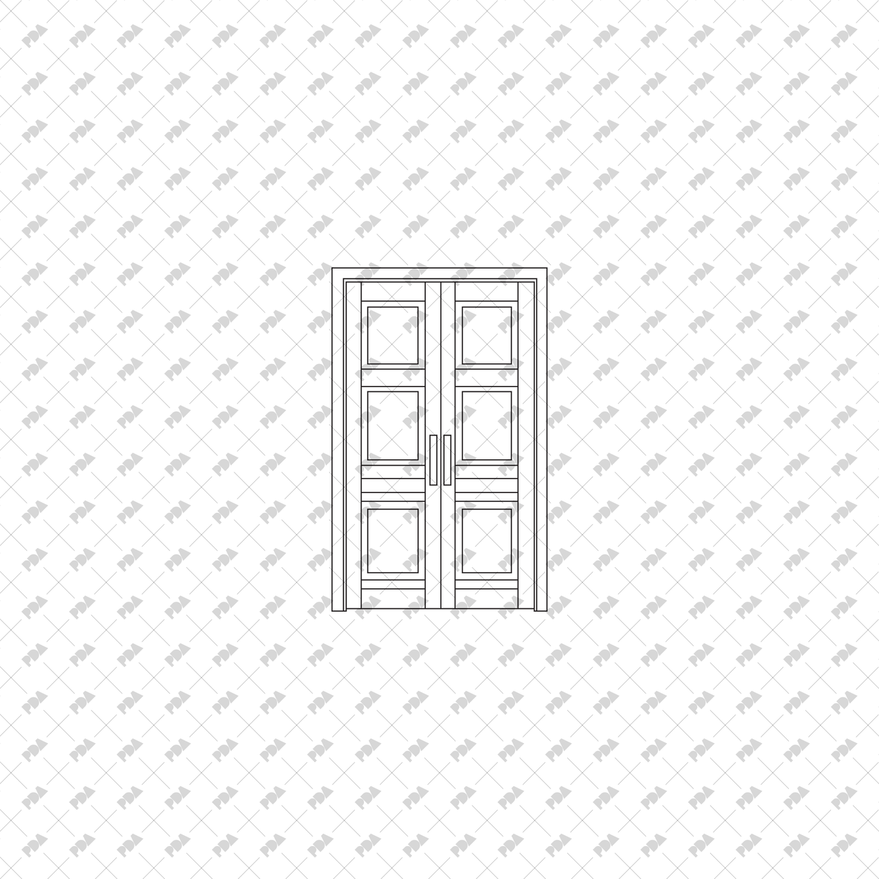 CAD Vector Doors Set for Architectural Drawings